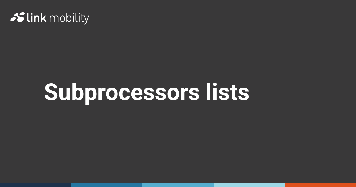 Subprocessors lists